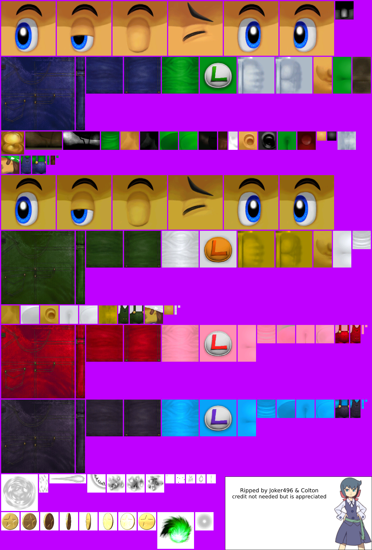 The Textures Resource Full Texture View Super Smash Bros Melee Luigi