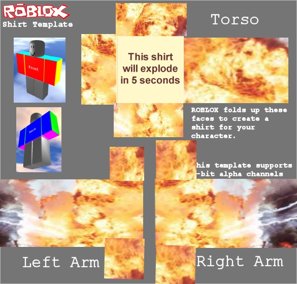 Pc Computer Roblox Explosion Shirt The Textures Resource