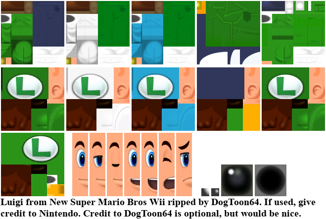 Wii New Super Mario Bros Wii Luigi The Textures Resource