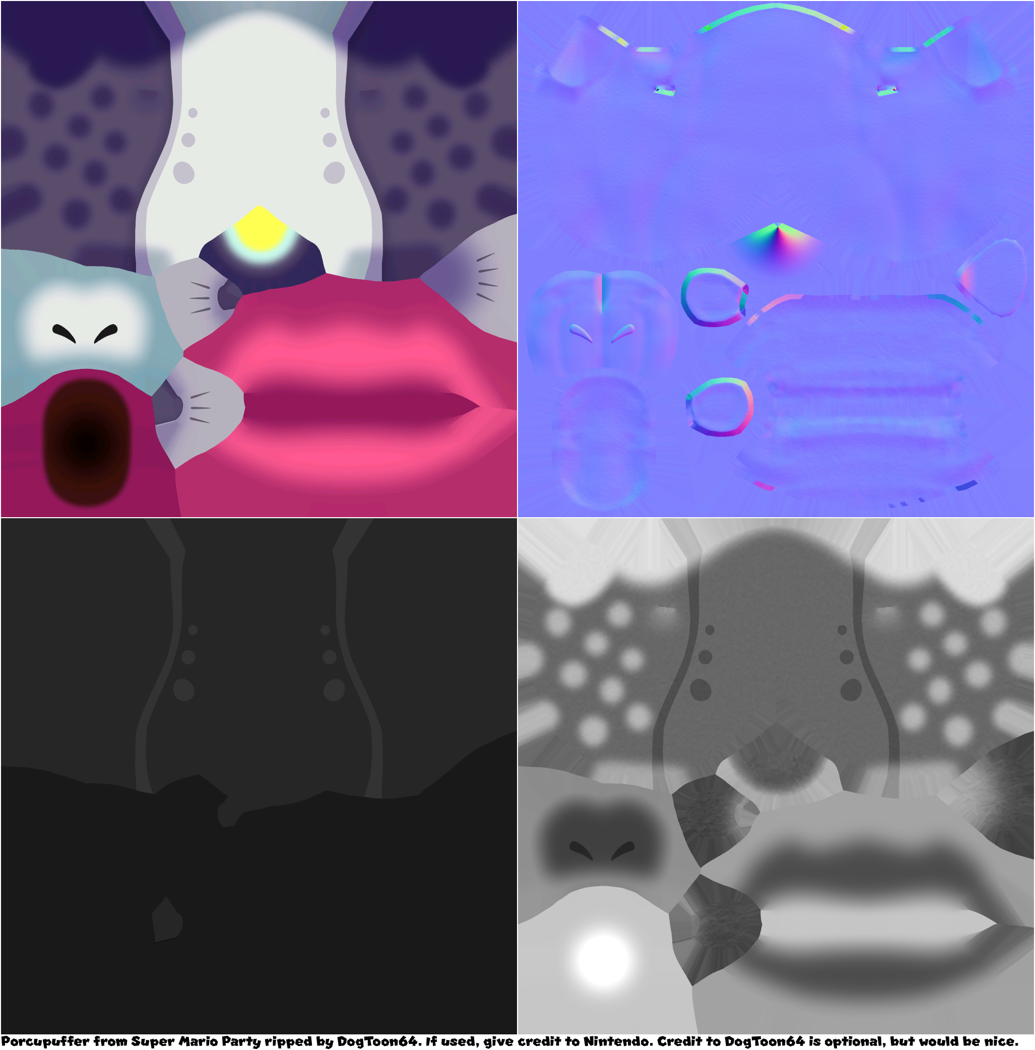 The Textures Resource Full Texture View Super Mario Party Porcupuffer