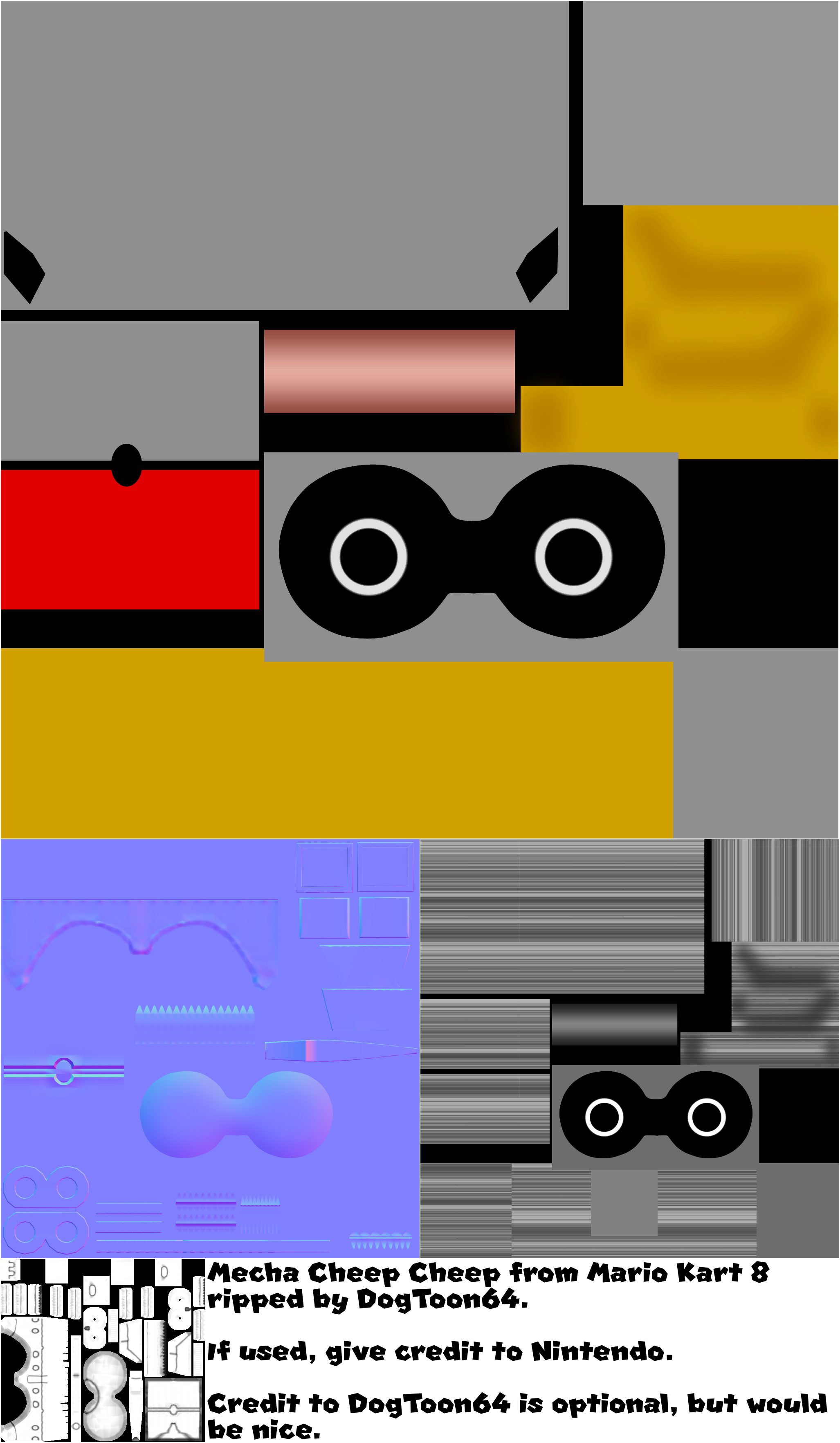 The Textures Resource Full Texture View Mario Kart 8 Mecha Cheep