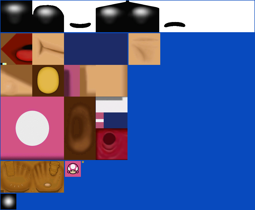 The Textures Resource Full Texture View Mario Super Sluggers Toadette