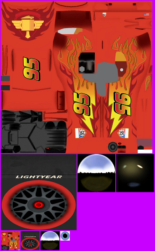 The Textures Resource Full Texture View Cars 2 Lighting Mcqueen