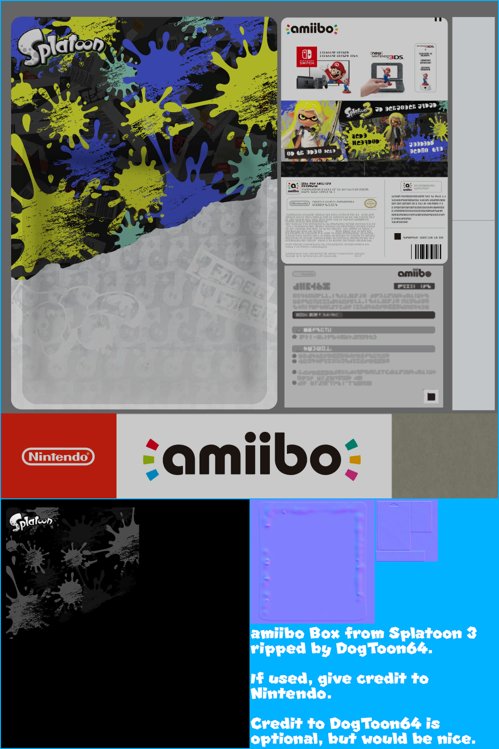 The Textures Resource Full Texture View Splatoon 3 Amiibo Box