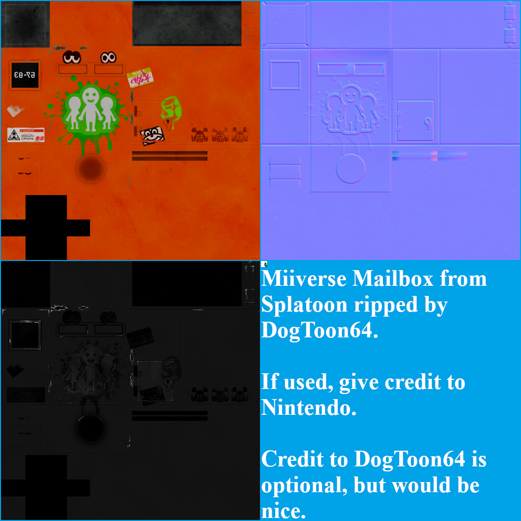 The Textures Resource Full Texture View Splatoon Miiverse Postbox