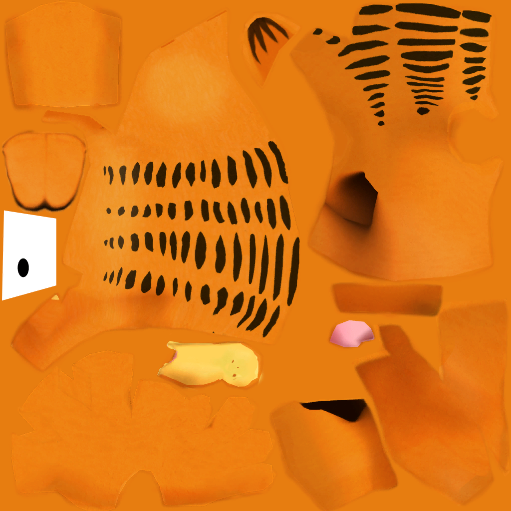 The Textures Resource Full Texture View Garfield Kart Garfield